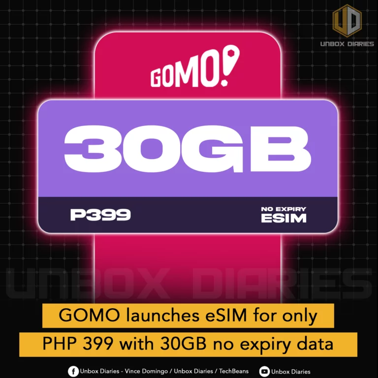 GOMO launches eSIM for only PHP 399 with 30GB no expiry data - Unbox Diaries