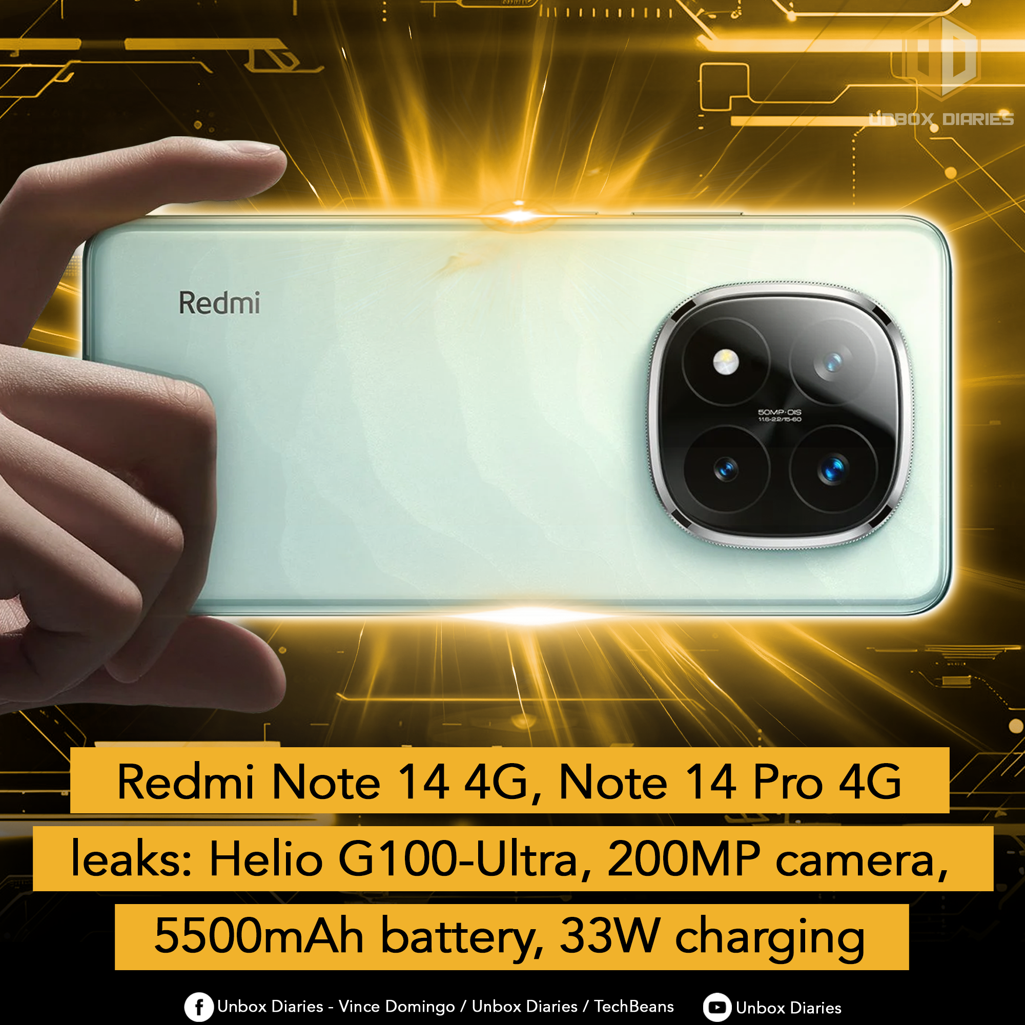 REDMI Note 14 4G, Note 14 Pro 4G leaks: Helio G100-Ultra, 200MP camera ...