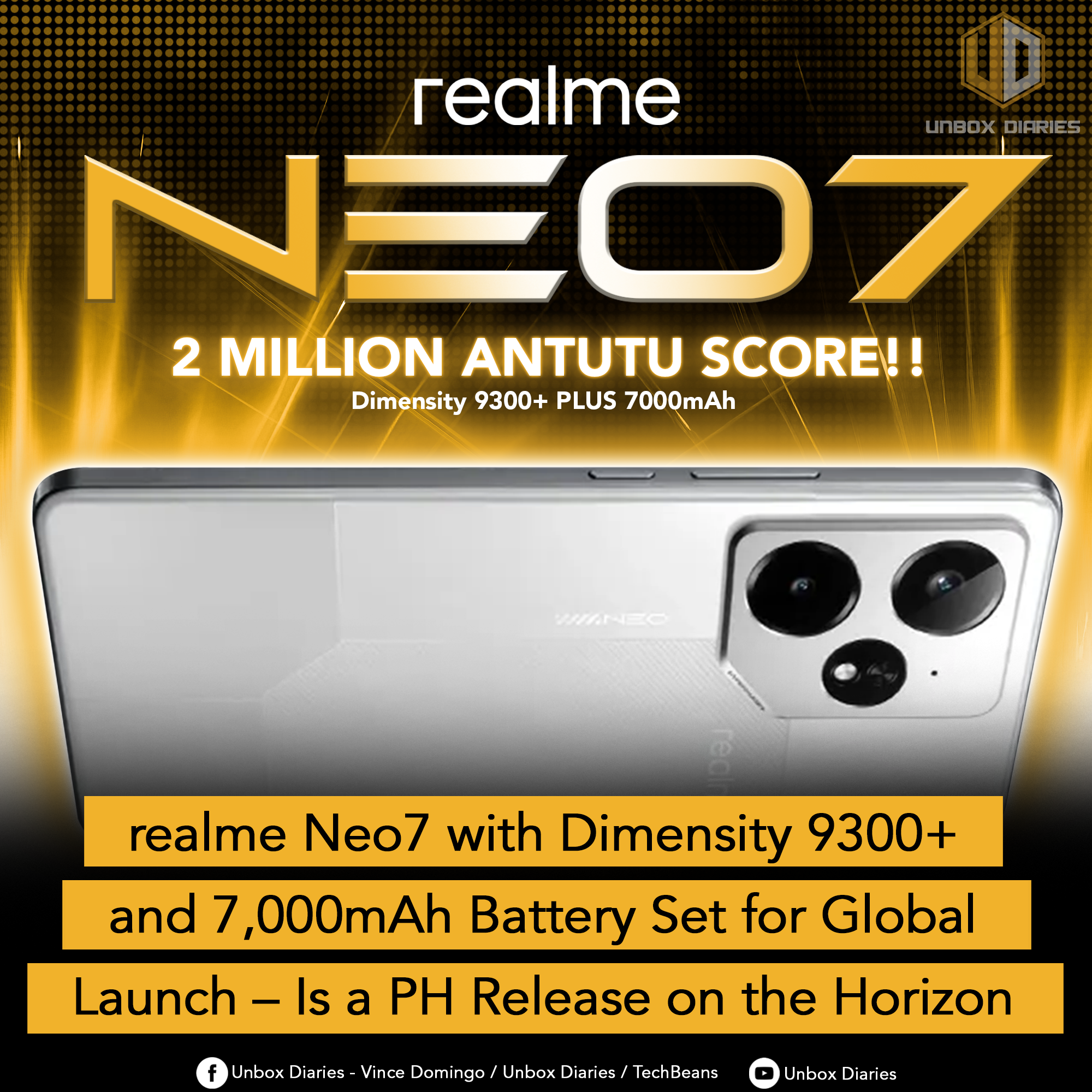 realme Neo7 with Dimensity 9300+ and 7,000mAh Battery Set for Global Launch – Is a PH Release on ...