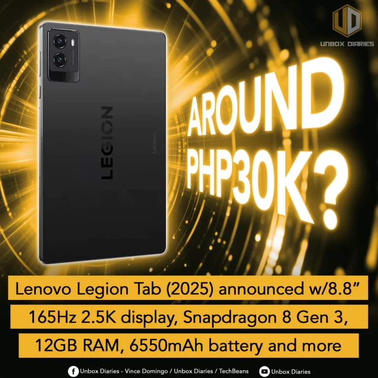 Lenovo Legion Tab (2025) announced w/8.8″ 165Hz 2.5K display, Snapdragon 8 Gen 3, 12GB RAM ...