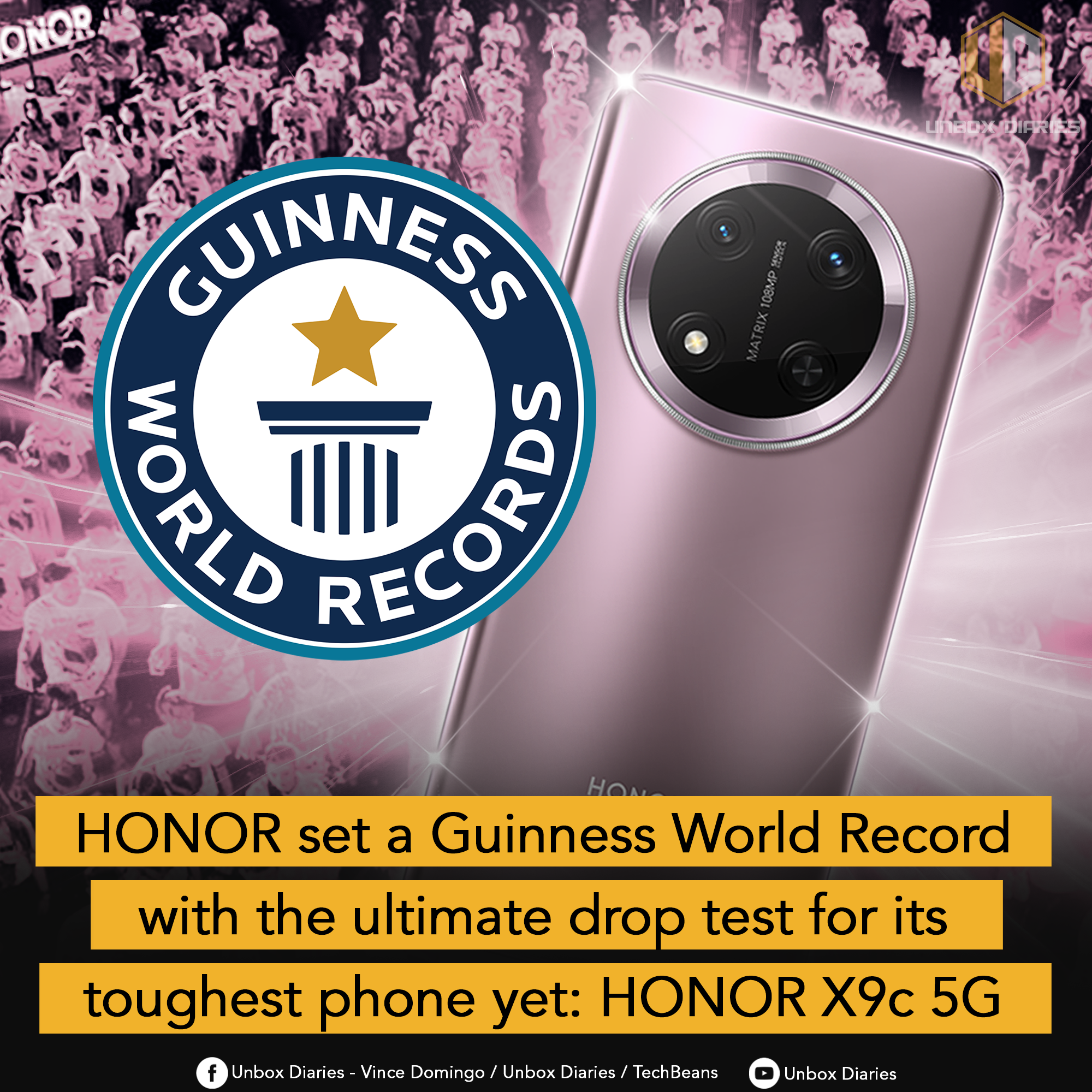 HONOR set a Guinness World Record with the ultimate drop test for its ...