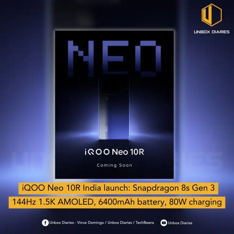 iQOO Neo 10R India launch: Snapdragon 8s Gen 3, 144Hz 1.5K AMOLED, 6400mAh battery, 80W charging ...