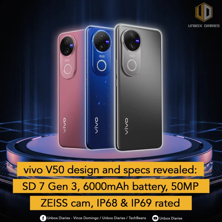 vivo V50 design and specs revealed: SD 7 Gen 3, 6000mAh battery, 50MP ZEISS cam, IP68 & IP69 ...