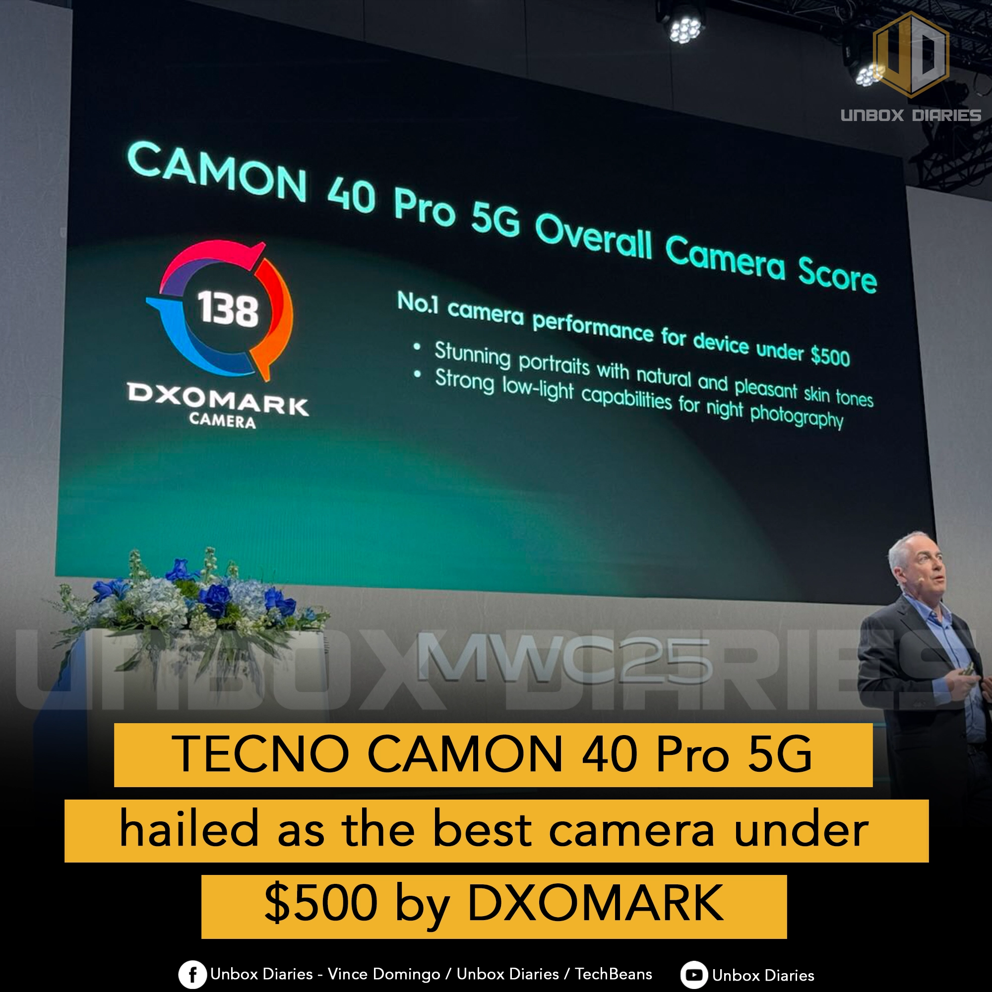 The TECNO CAMON 40 Pro 5G was hailed as the best camera under $500 by DXOMARK. - Unbox Diaries
