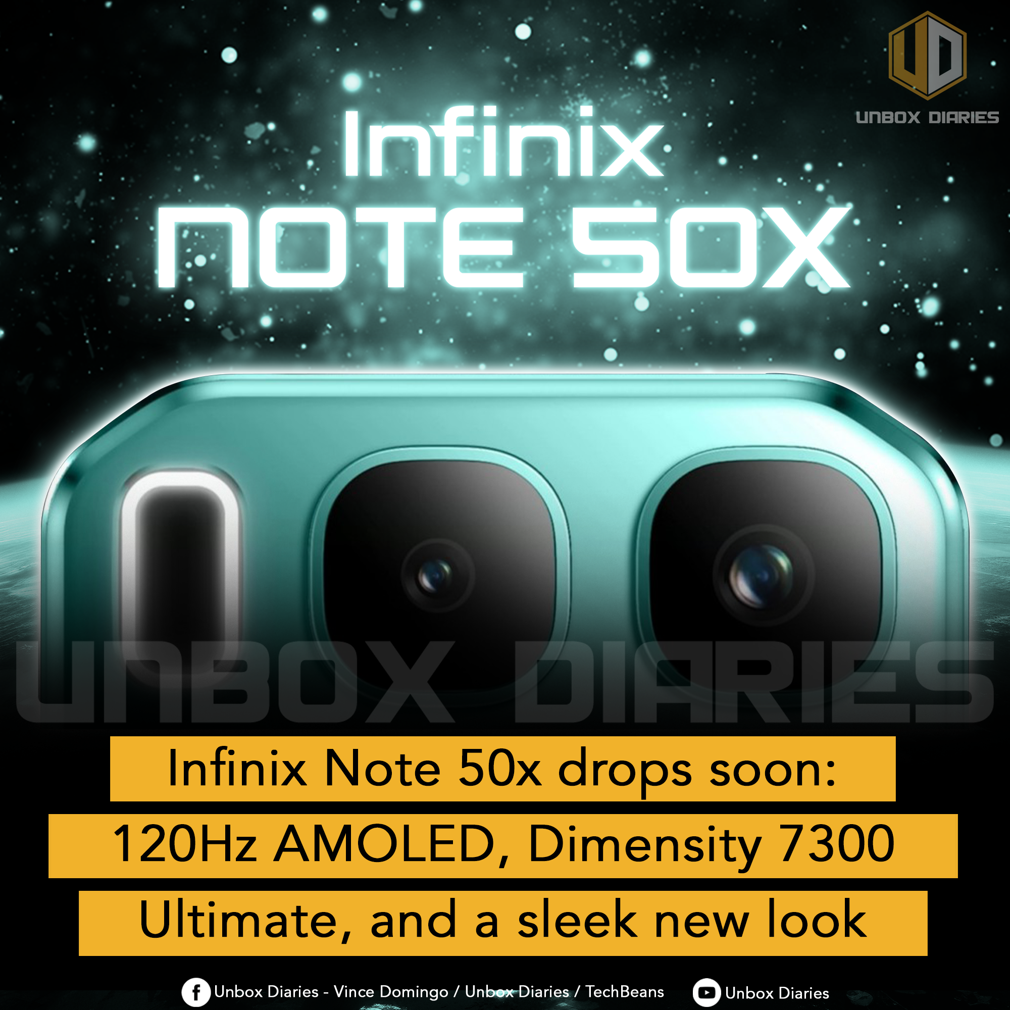 Infinix NOTE 50x drops soon: 120Hz AMOLED, Dimensity 7300 Ultimate, and ...