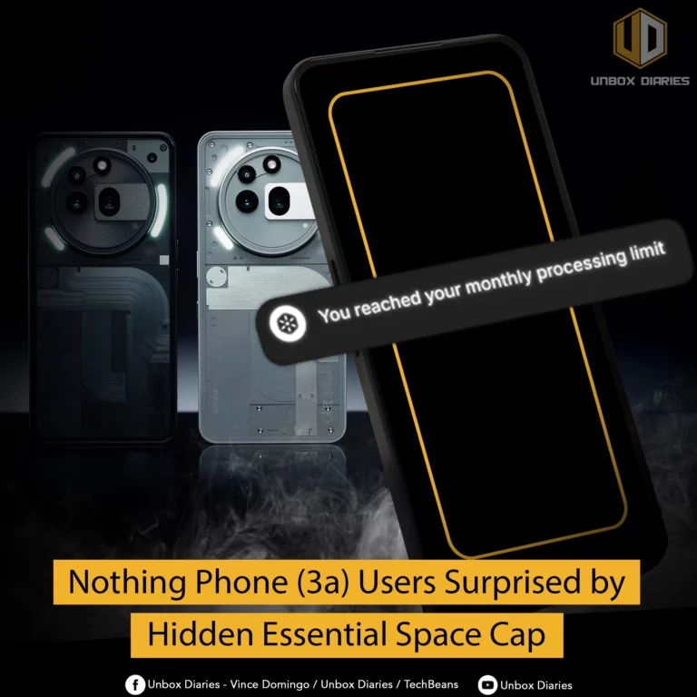 Nothing Phone (3a) Users Surprised by Hidden Essential Space Cap ...