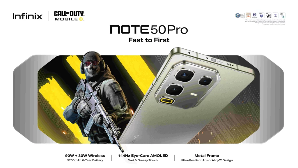 Infinix NOTE 50 Series reinvents the Call of Duty Mobile experience with premium metal, flagship ...
