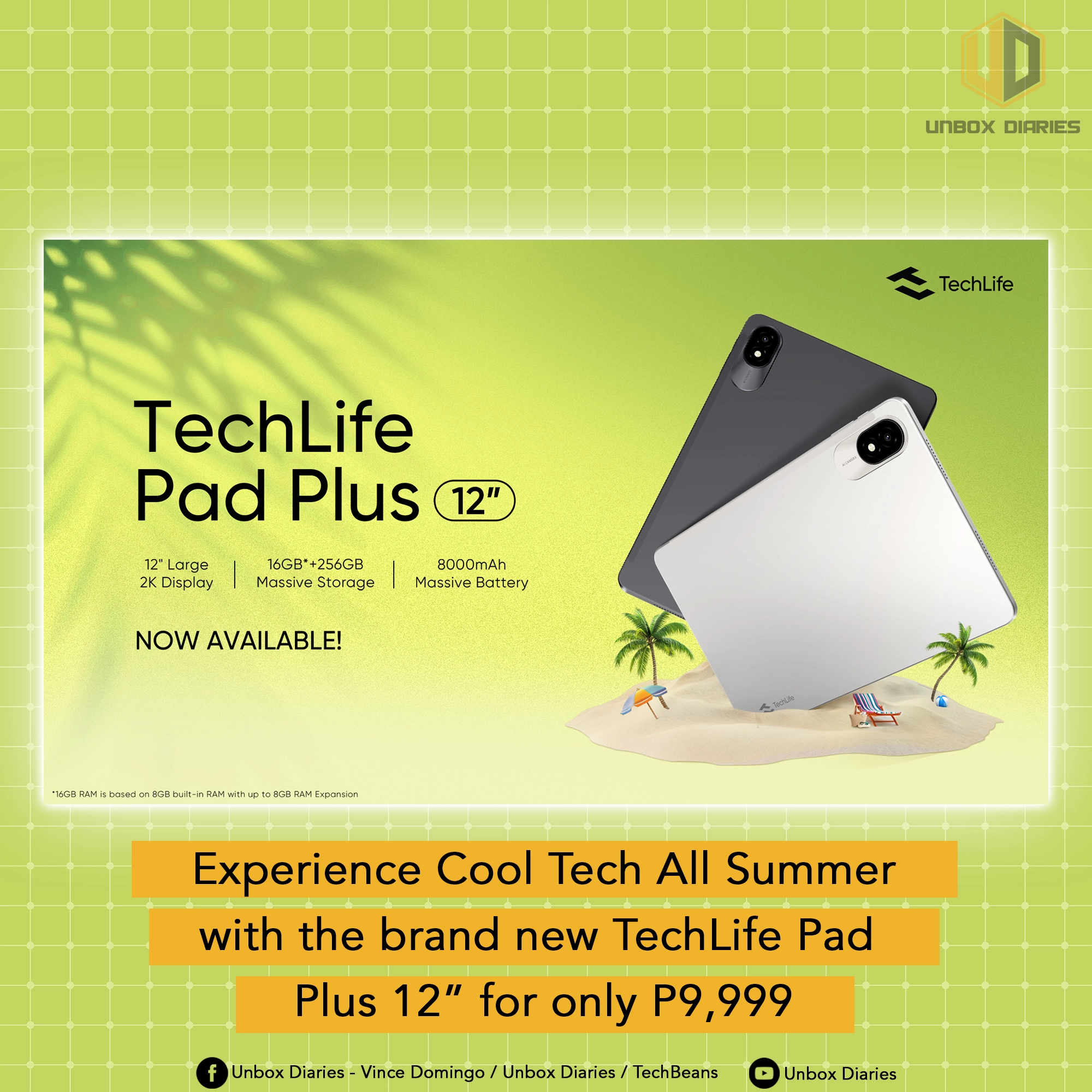 Experience Cool Tech All Summer with the brand new TechLife Pad Plus 12” for only P9,999 - Unbox ...