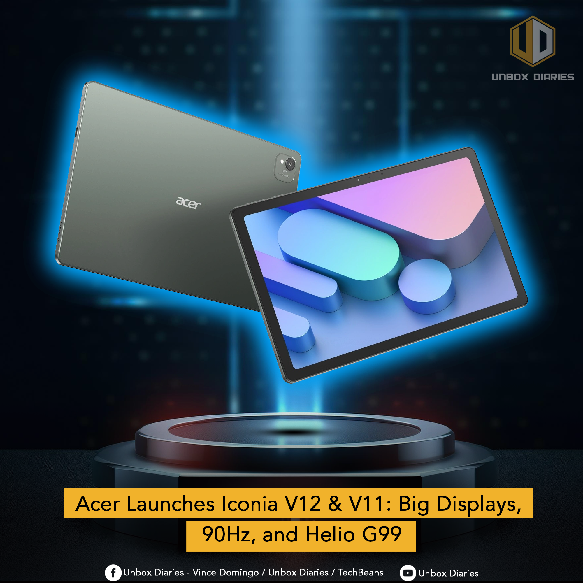 Acer Launches Iconia V12 & V11: Big Displays, 90Hz, and Helio G99 ...