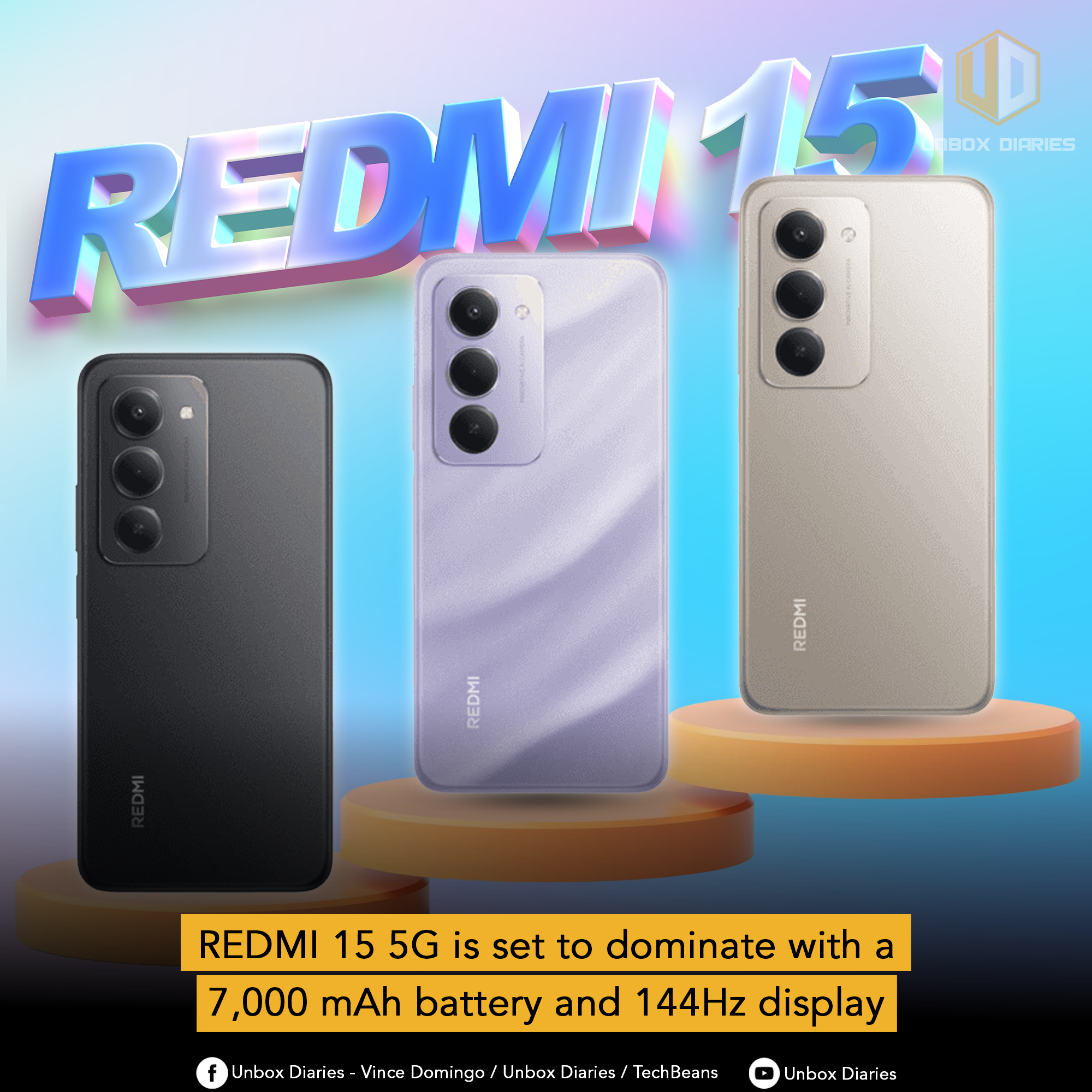 REDMI 15 5G is set to dominate with a 7,000 mAh battery and 144Hz ...