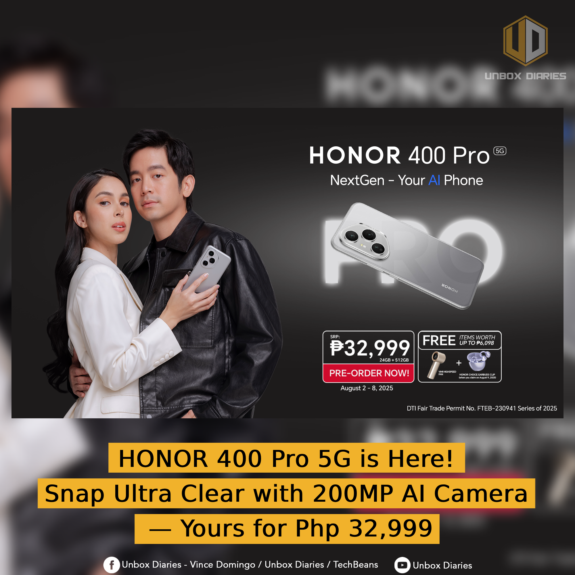 HONOR 400 Pro 5G is Here! Snap Ultra Clear with 200MP AI Camera — Yours ...