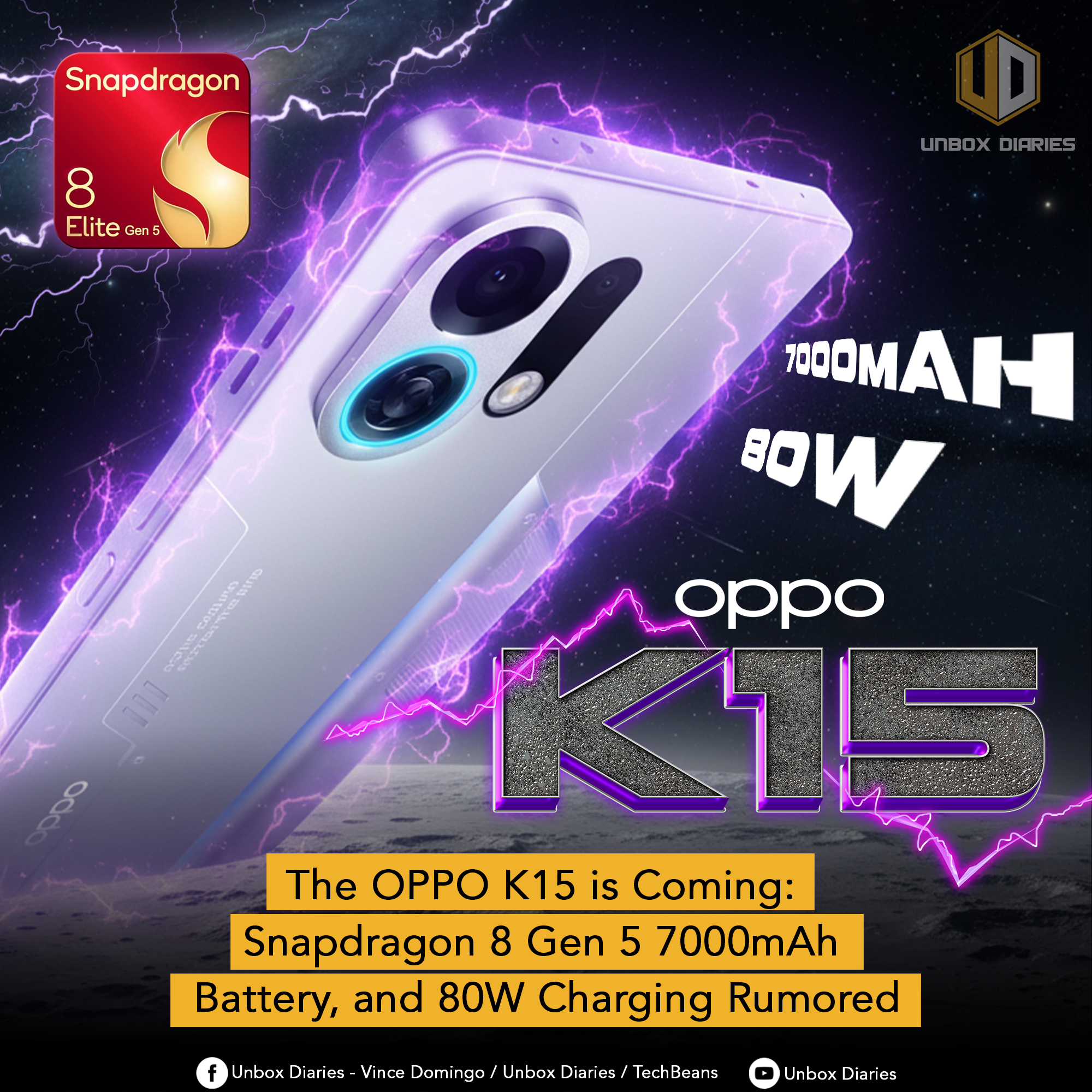 The OPPO K15 is Coming: Snapdragon 8 Gen 5, 7000mAh Battery, and 80W Charging Rumored - Unbox ...