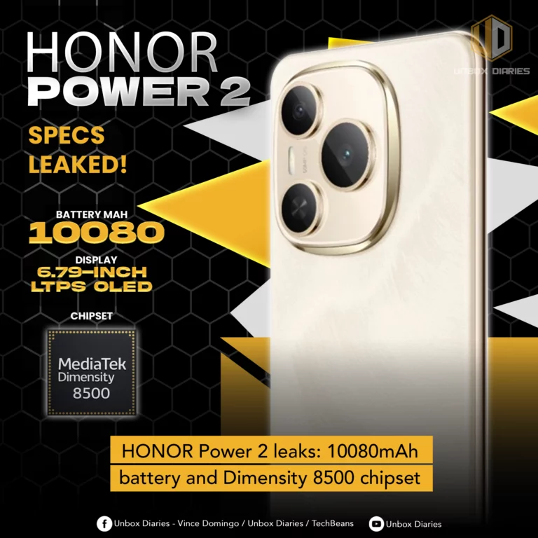 HONOR Power 2 leaks: 10080mAh battery and Dimensity 8500 chipset ...