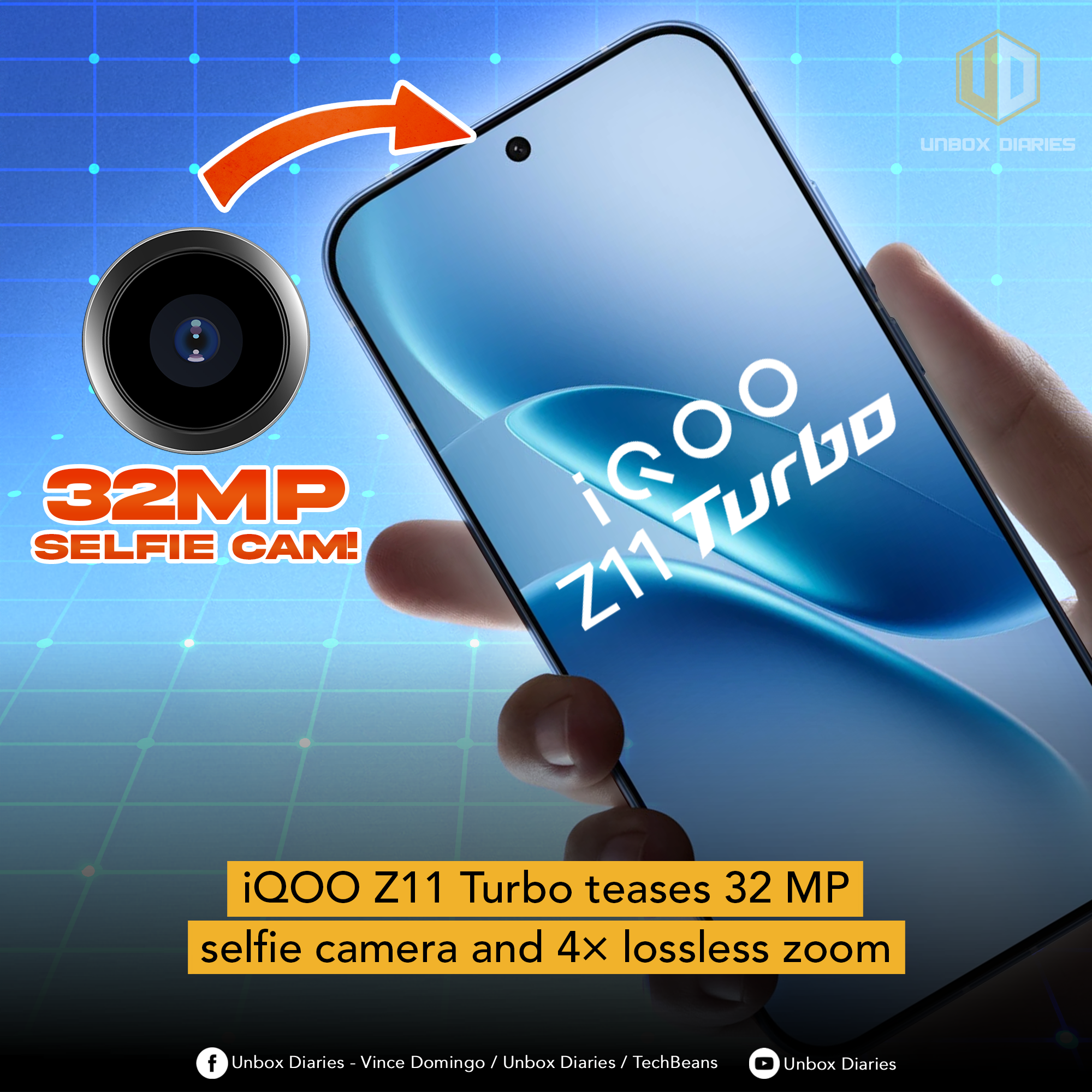iQOO Z11 Turbo teases 32 MP selfie camera and 4× lossless zoom - Unbox ...