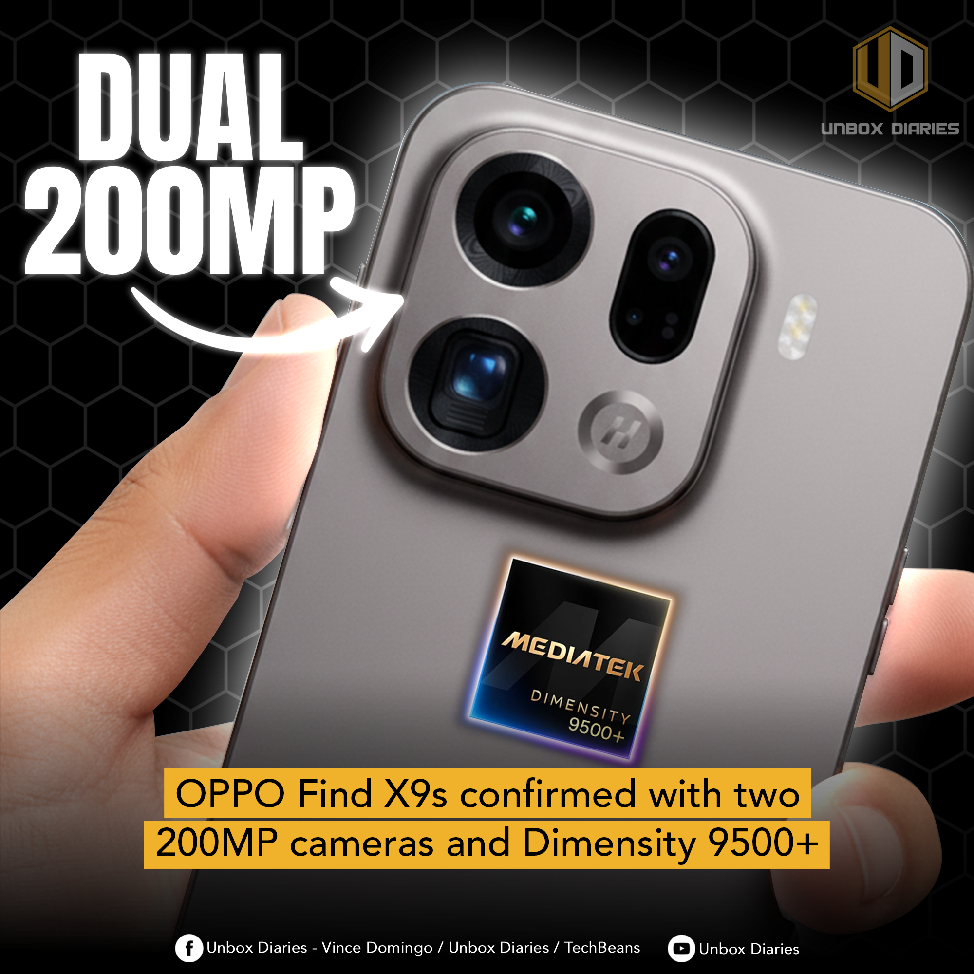 OPPO Find X9s confirmed with two 200MP cameras and Dimensity 9500 ...