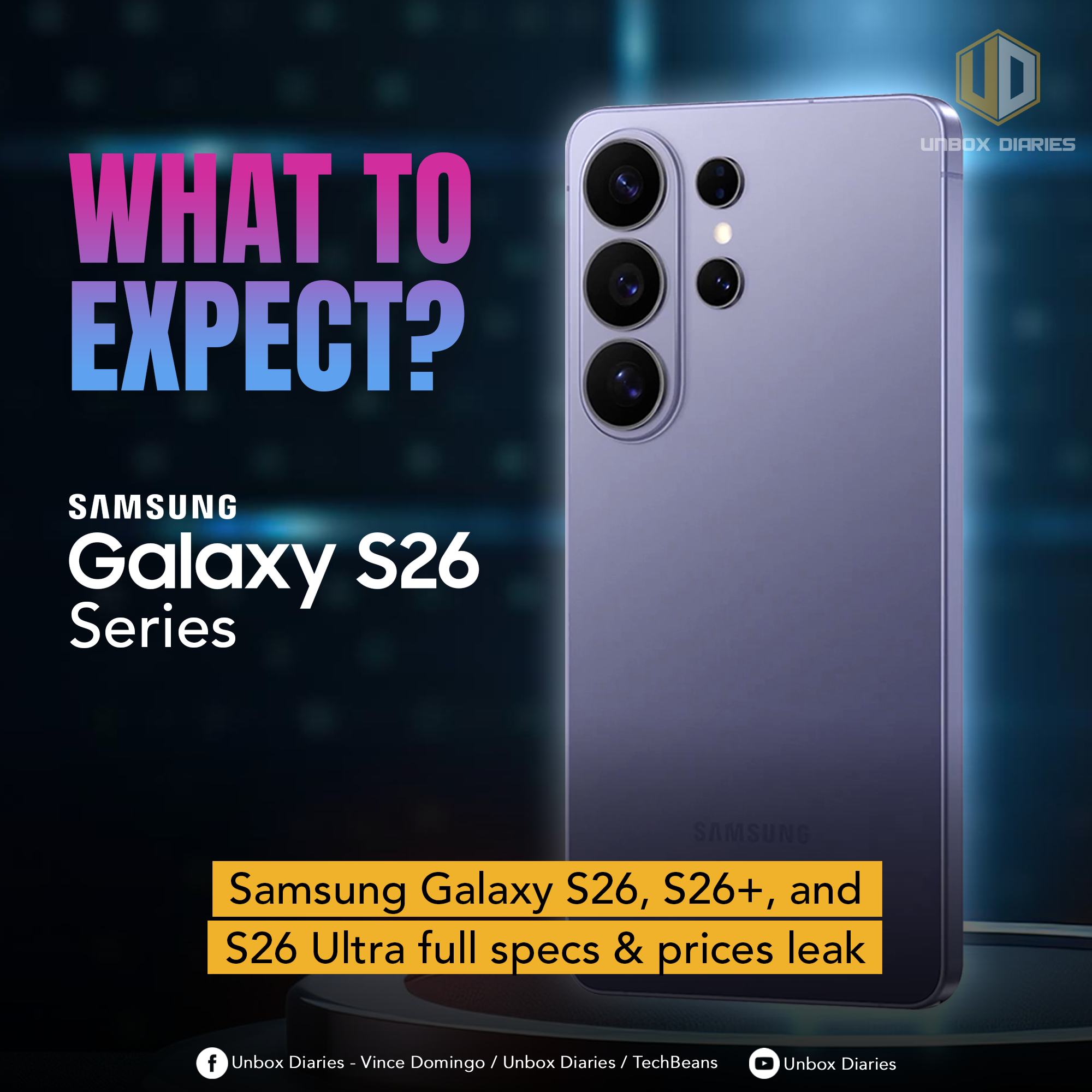 Samsung Galaxy S26, S26+, and S26 Ultra full specs & prices leak ...